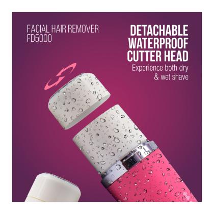 Havells FD5000 Dual Track Rotary Facial Hair Epilator with Wet and Dry ...