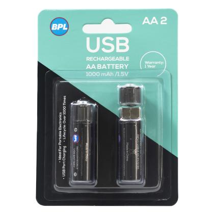 BPL BRB301 USB Rechargeable AA Cell, Black - JioMart