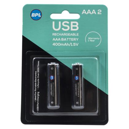 BPL BRB302 USB Rechargeable AAA Cell, Black - JioMart