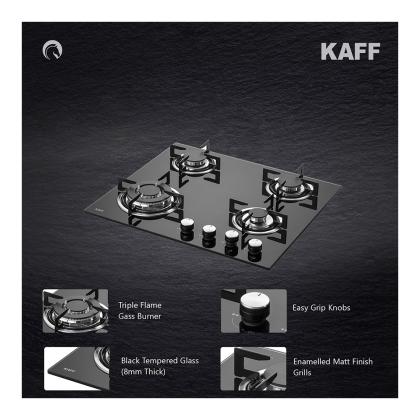 Kaff NE 4B GF 60 4 Burner Built-in Hob with Auto Electric Ignition ...