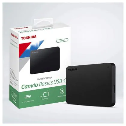 Toshiba 2 TB Canvio Basics USB-C Portable External Hard Drive, Black - JioMart