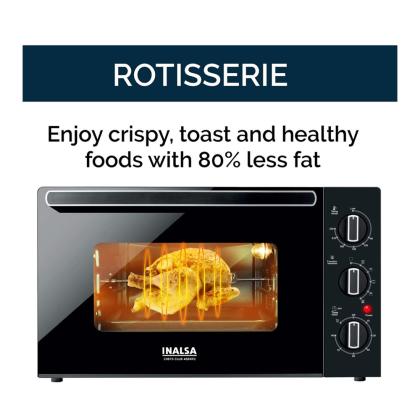 Inalsa 45 litres Oven Toaster Griller(OTG), Chefs Club 45BKRC with 5 ...