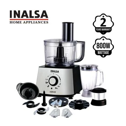 Inalsa Verve 800 Watts Food Processor with 800 Watts Copper Motor - JioMart
