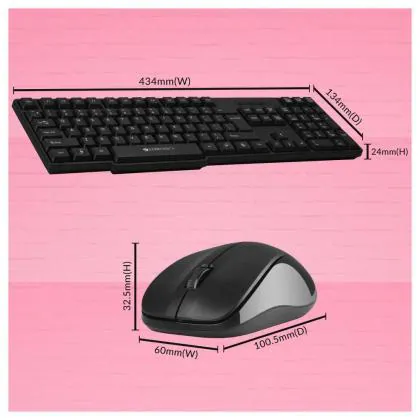 Zebronics Zeb-Companion 107 Wireless Keyboard and Mouse Combo - JioMart