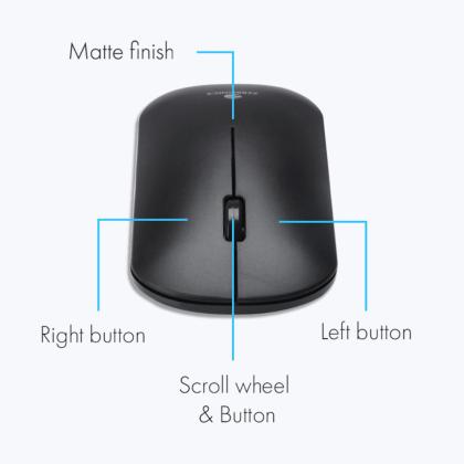 Zebronics Zeb-Dazzle Wireless Mouse with Nano Receiver, Matte Finish ...