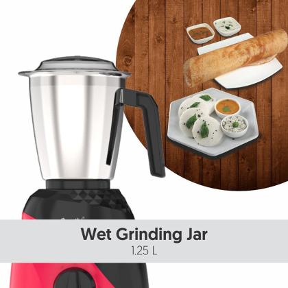 Preethi Peppy MG 245 750 Watt Mixer Grinder with 3 jars, Red & Black ...