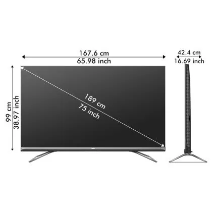 Hisense 189 cm (75 inch) 2Yr Warranty 8K Ultra HD Smart Certified ...
