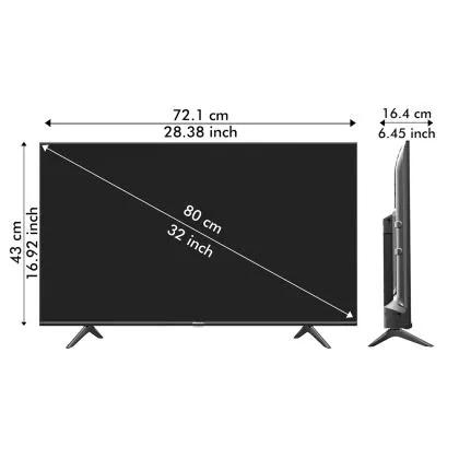 Hisense 80 cm (32 inch) 2Yr Warranty HD Smart LED TV with One Touch ...