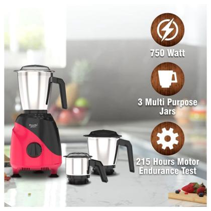 Preethi Peppy Plus 750 Watts Mixer Grinder with Motor Cooling Booster ...