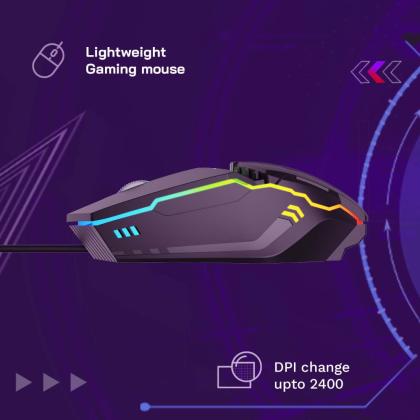 Redgear A-10 Wired Gaming Mouse with RGB LED, Lightweight and Durable ...