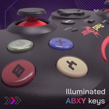 Redgear Pro Series Wired Gamepad with Backlit Illuminated Keys, Black ...