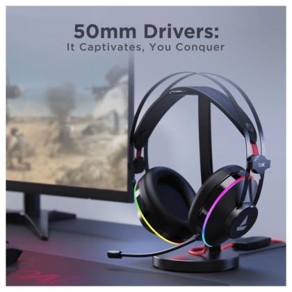 Boat Immortal IM400 7.1 Channel Wired Gaming Headphone with RGB LED ...