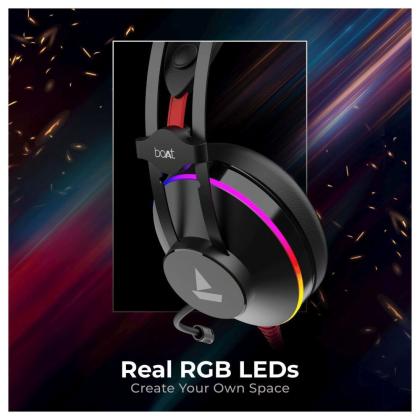 Boat Immortal IM400 7.1 Channel Wired Gaming Headphone with RGB LED ...