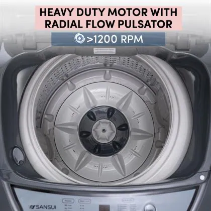 Sansui 7.5 Kg Fully Automatic Top Loading Washing Machine with 10 Wash ...