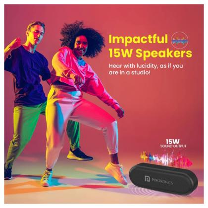 Portronics 15 Watts Phonic True Wireless Speaker with Mic, Splash ...