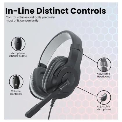Portronics Genesis Smart Gaming Wired Headphone with Omnidirectional ...