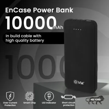 EVM Encase 10000 mAh Power Bank, P0077 - JioMart