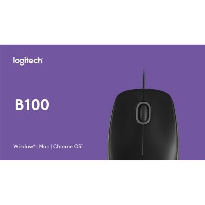 Logitech B100 Optical Wired Mouse - JioMart
