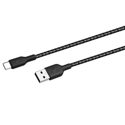Itel ICD-C33 Nylon Braided USB-C Cable, Black - JioMart