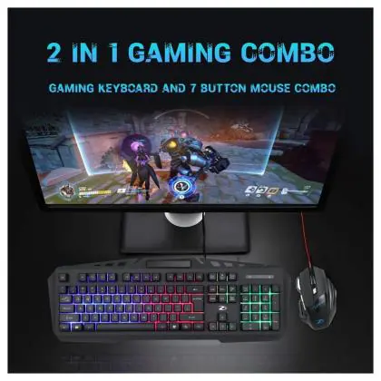 Zoook Combat Pro Zoook Wired Gaming Keyboard and Mouse Combo (Black ...