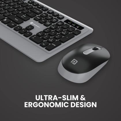 Portronics Key5 Wireless Keyboard and Mouse Combo, Grey - JioMart