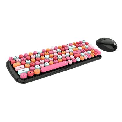 iGear KeyBee Retro 2.4GHz Wireless Keyboard and Mouse Combo, Pink - JioMart