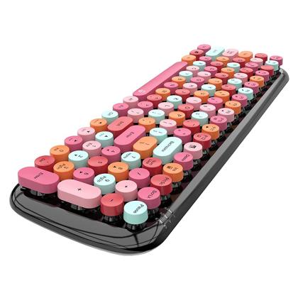 iGear KeyBee Retro 2.4GHz Wireless Keyboard and Mouse Combo, Pink - JioMart