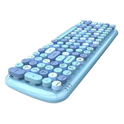 iGear KeyBee Retro 2.4GHz Wireless Keyboard and Mouse Combo, Blue - JioMart