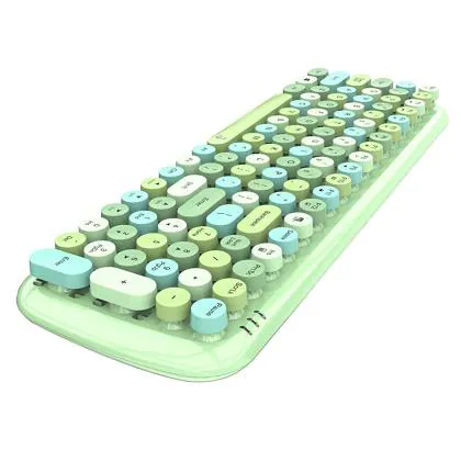 iGear KeyBee Retro 2.4GHz Wireless Keyboard and Mouse Combo, Green ...