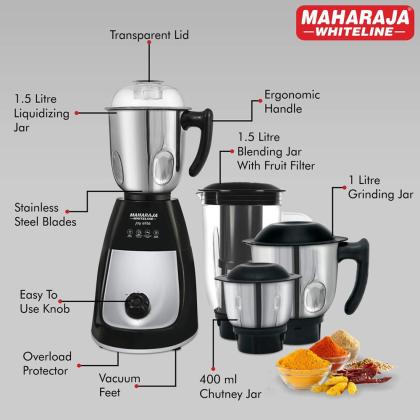 Maharaja Whiteline 750 Watt Joy Elite Mixer Grinder with Air ...