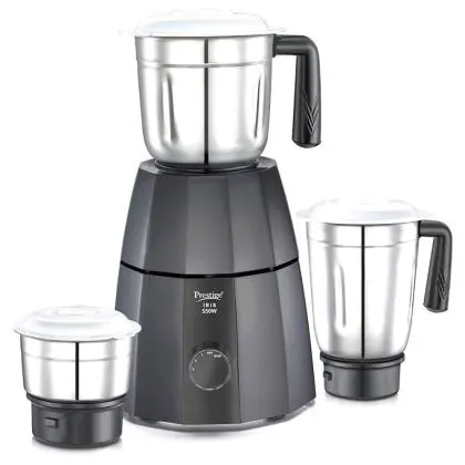 Prestige Iris 550 Watts Mixer Grinder with 3 Jar (Black) - JioMart