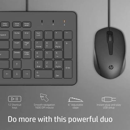 HP 150 Wired Keyboard and Mouse Combo (240J7AA) - JioMart