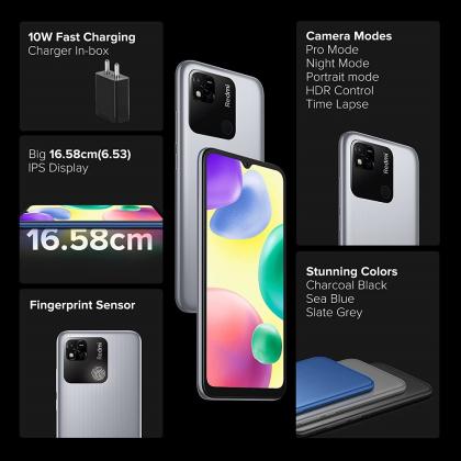 Redmi 10A Sport 128 GB, 6 GB RAM, Slate Grey, Mobile Phone - JioMart