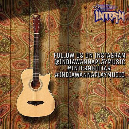 Intern INT-38C Acoustic Guitar, Natural - JioMart