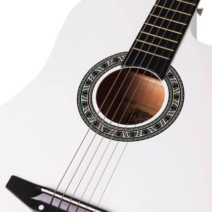 Intern INT-38C Acoustic Guitar, White - JioMart