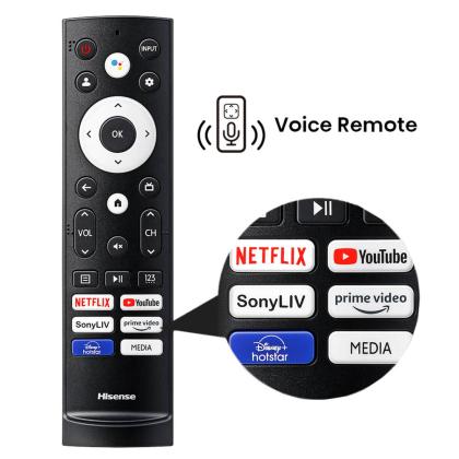 Hisense 108 cm (43 inch) 2Yr Warranty 4K Ultra HD Smart Google LED TV 43A6H (Black) (2022 model ...