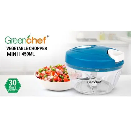 Greenchef 450 ml Handy Vegetable Mini Chopper with 3 Stainless Steel ...