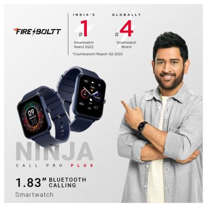 FireBoltt Ninja Call Pro Plus Smart Watch with Bluetooth Calling, Navy ...
