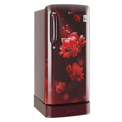 LG 185 litres 5 Star Direct Cool Single Door Refrigerator, Scarlet ...