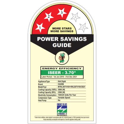 DAIKIN MTKL50TV 1.5 Ton 3 Star Inverter Split AC (Copper condenser ...