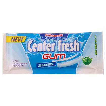 Center Fresh 3 Layer Peppermint Chewing Gum 12 g - JioMart