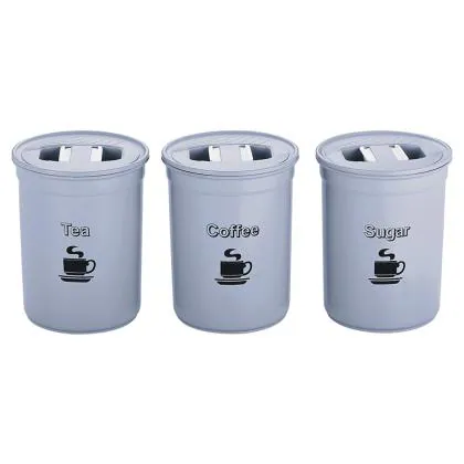 Home One Airseal Blue Tea Coffee Sugar Container 850 ml (Set of 3 ...