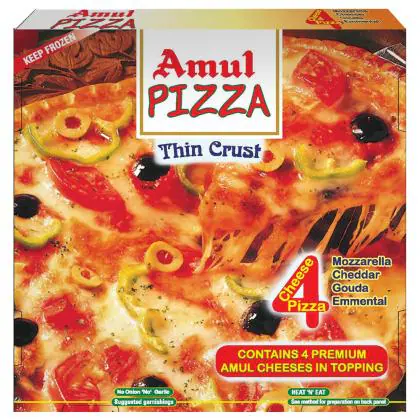 Amul 4 Cheese Thin Crust Pizza 170 g - JioMart