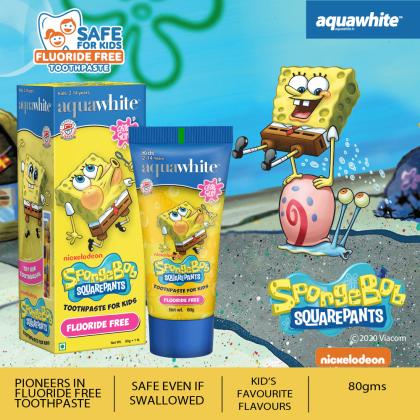 Aquawhite SpongeBob Squarepants Chill Gum Kids Toothpaste 80 g (2-14 ...