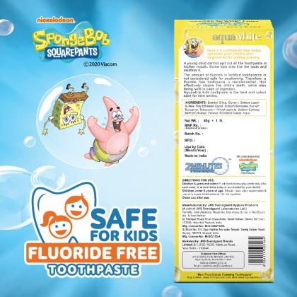 Aquawhite SpongeBob Squarepants Chill Gum Kids Toothpaste 80 g (2-14 ...