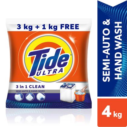 Tide Ultra 3 in 1 Detergent Powder 3 kg (Get Extra 1 kg Free) - JioMart