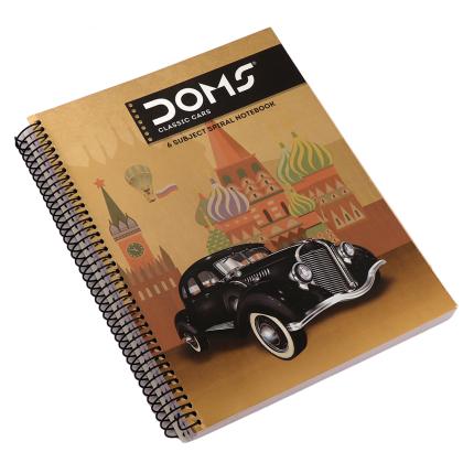 Doms Spiral Bind 6 Subject Notebook (300 pgs) - JioMart