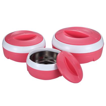 Princeware Solar Pink Plastic Insulated Casserole 600+1000+1500 ml (Set ...