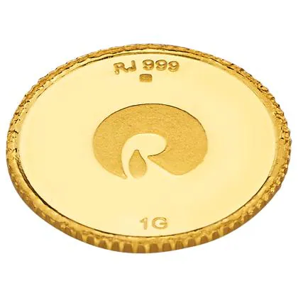 Reliance Jewels Flower Round Gold 24 KT 999 1 GM Coin - JioMart