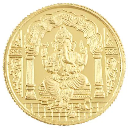Reliance Jewels Ganesh Gold 24 KT (999) 10 GM Coin - JioMart